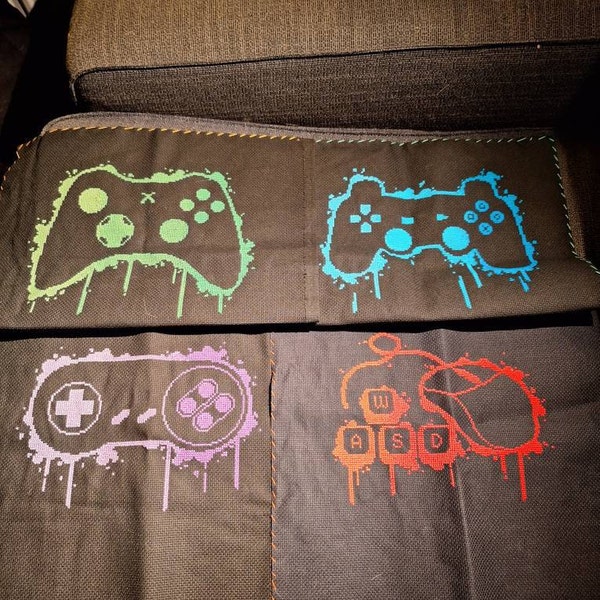 Controller Graffiti Ombre Video Gamer Cross Stitch Pattern Bundle PDF ...