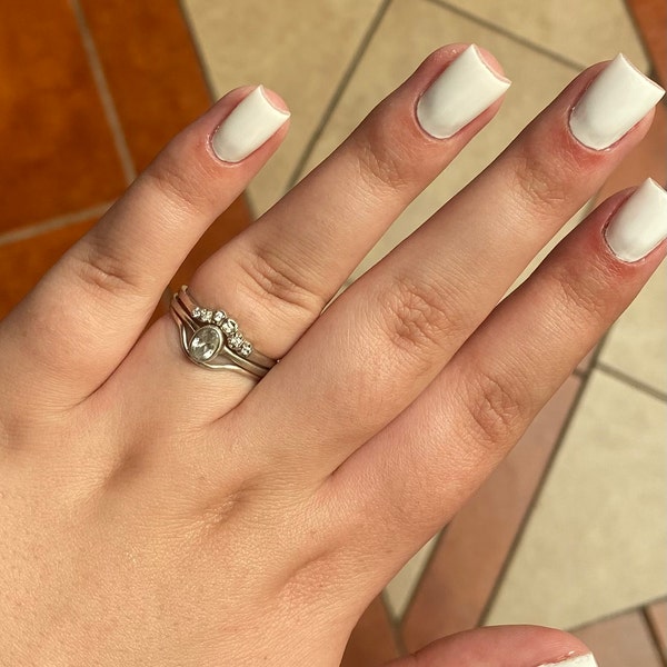 Curve Ring - Minimalist Band - Bump Ring - Silver Curve - Gold Curve ...