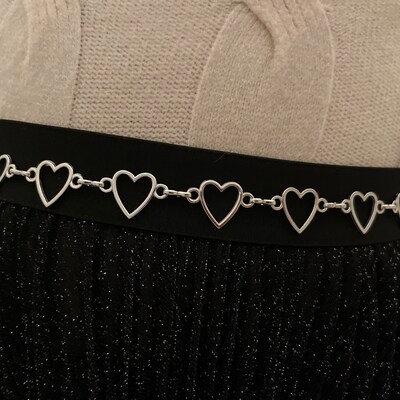 Silver/gold Love Heart Body Chain Accessory Chain Jewellery Cute Heart ...