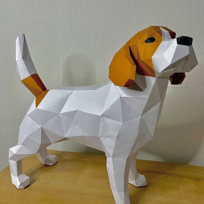 Beagle Dog Paper Craft, Digital Template, Origami, PDF Download DIY ...
