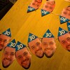 Custom Photo Face Bunting Banner Cutout 30th Birthday Party Decorations ...