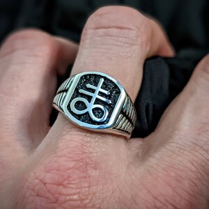 Asmodeus Ring Sigil of Asmodeus Silver 925 Asmodeus Minimal - Etsy