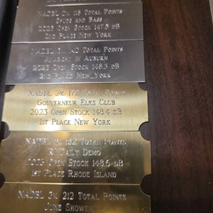 Trophy Plate 1 X 3 CUSTOM Engraved Aluminum Plate/free SHIPPING ...