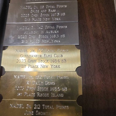 Trophy Plate 1 X 3 CUSTOM Engraved Aluminum Plate/free SHIPPING ...