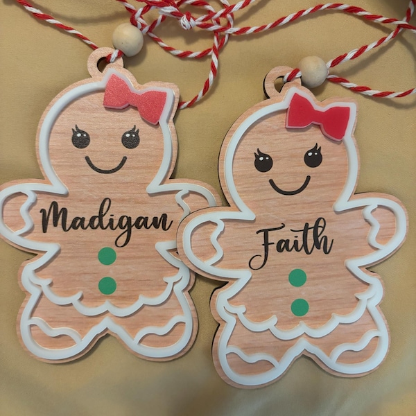 Personalized Gingerbread Christmas Ornament, 3D Customized Cookie ...