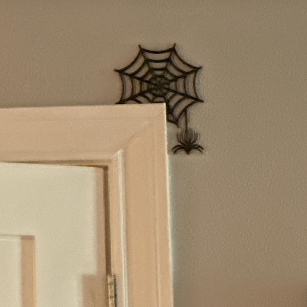 Halloween Door Corner Sign, Spider Web Halloween Decor, Halloween ...