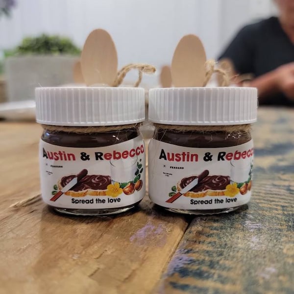 Personalised Mini Nutella Jar Label Digital File - Etsy