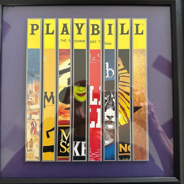 Custom Broadway Playbill Framed Art Collage - Personalize It! - Etsy