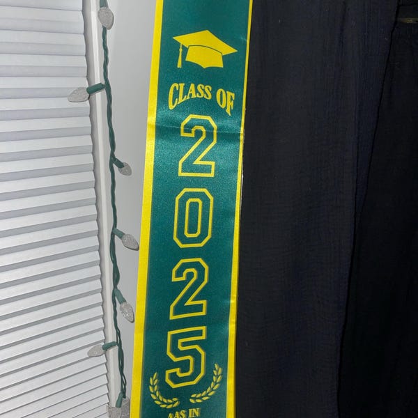 Personalized College Graduation Stole, Custom Grad Sash to Celebrate ...
