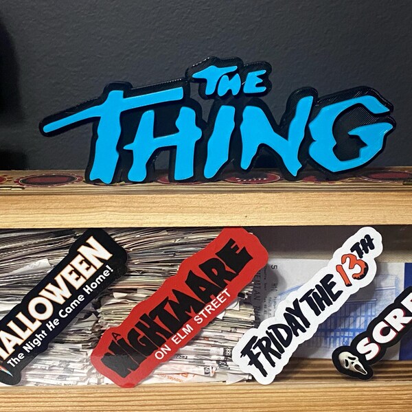 Stab Sign / Scream Logo / Bookcase Display / Shelf Display - Etsy