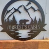 Bear Personalized Metal Sign Bear in Woods Cabin Sign Family - Etsy
