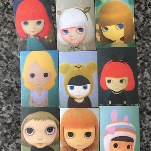 Cute Girl Sticker 43 Kawaii Dolly Sticker Lovely Cartoon Doll Big Eyes ...