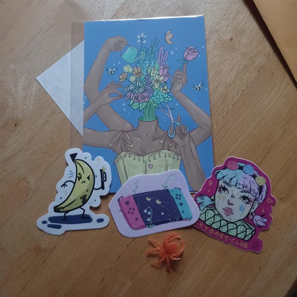 Computer-head Girl Sticker- ERROR 404 - Etsy