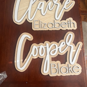 Custom Wooden Outlined Name Sign for Nursery - Etsy