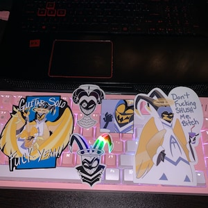Guitar Solo Adam Sticker Hazbin Hotel Sticker Gloss Vinyl Sticker Adam ...