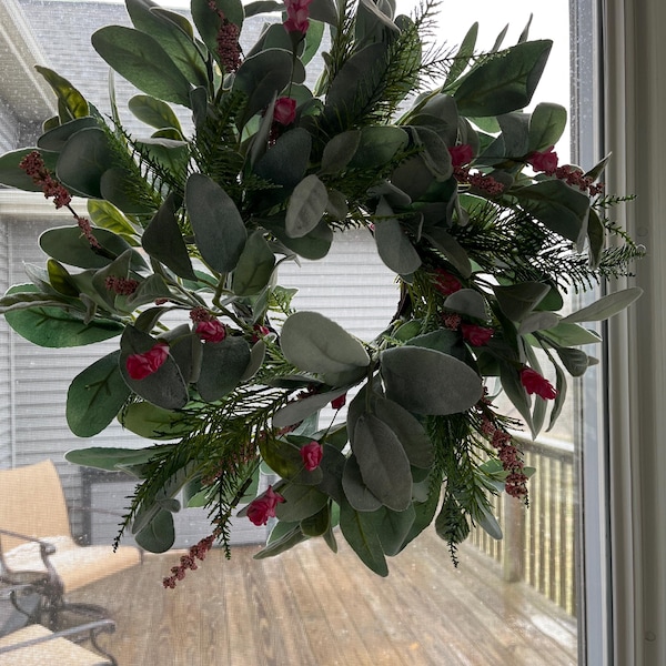 Classic Magnolia Leaf Wreath, Farmhouse Wreath, Front Door Wreath ...