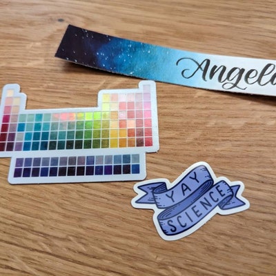 Sticker // Vinyl Holographic Periodic Table, Science Art 3 Inches ...