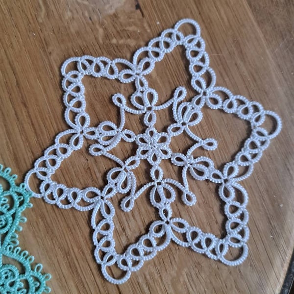 Tatting Star Pattern PDF | Schema Stella in Chiacchierino ENG - ITA - Etsy