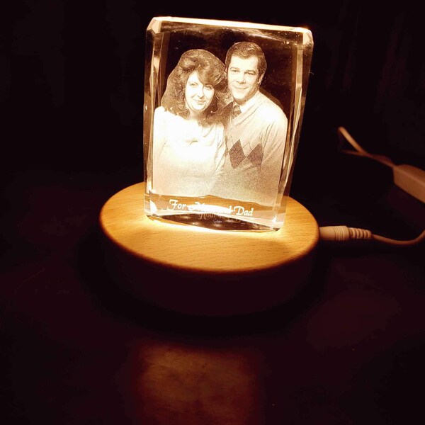 3D Crystal Photo, Custom 3D Crystal Photo Cube, Custom Photo Gift ...