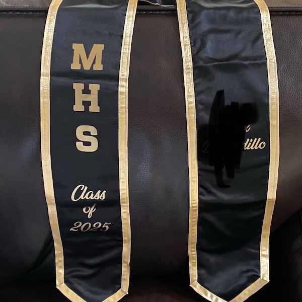 Personalized Graduation Stoles Customized Graduation Sash Custom Graduation Sash Custom Text ...