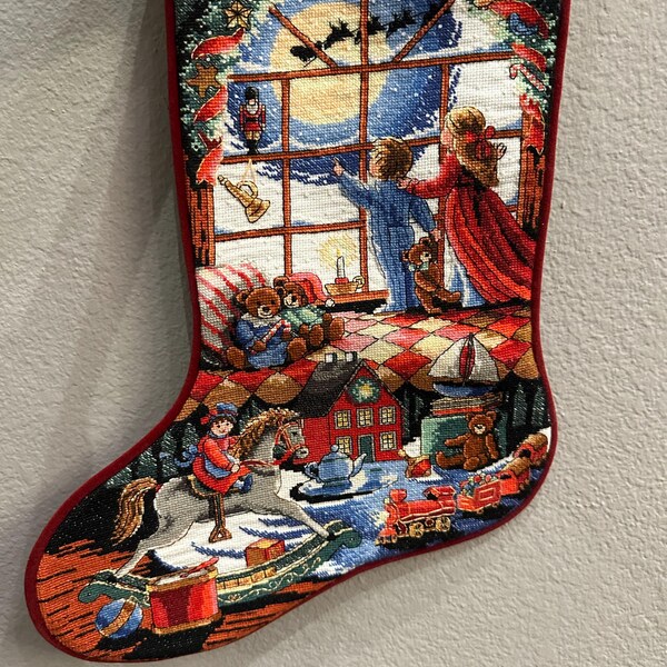 Personalised Christmas Stocking Family Stocking Needlepoint Stockings ...
