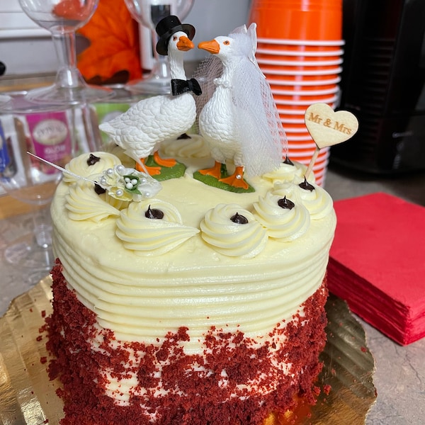 Goose-wedding-cake Topper-bride-groom-farm-animal-funny-unique-barn ...