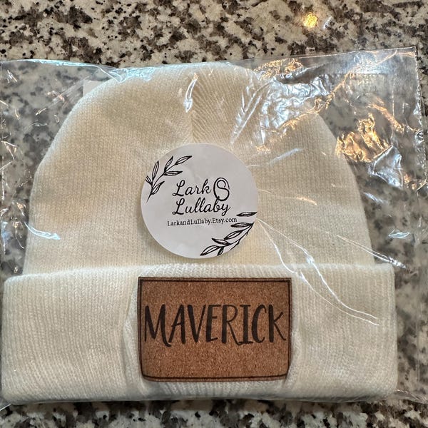 Custom Baby Beanie Gender-neutral Baby Hat With Name on Patch Toddler ...