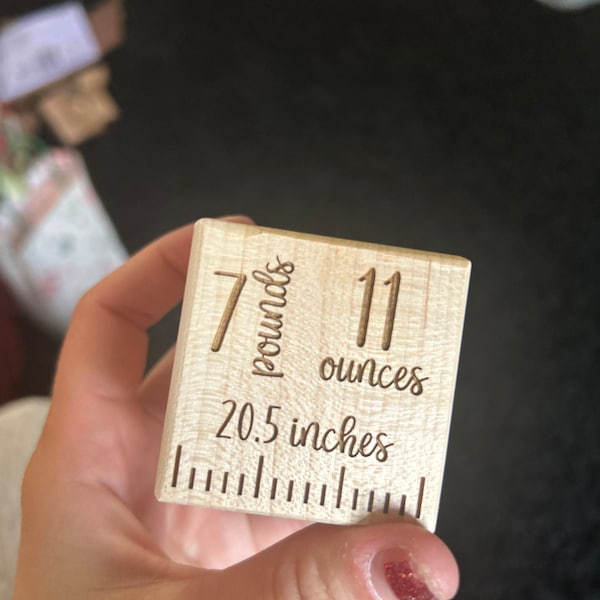 Personalized Baby Block, Baby Stat Block, New Baby Gift, Birth Block ...