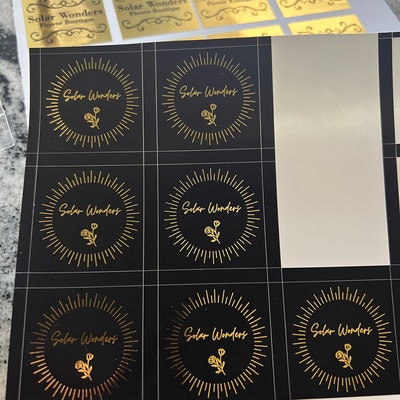 Gold Foil Stickers, Gold Labels, Gold Foil Printing, Custom Stickers ...