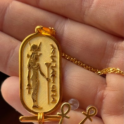 Egyptian Thoth Cartouche Necklace,egyptian Hieroglyphs Customizable ...