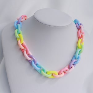 Plastic Chain Links 20mm Beautiful Bright Pastel Color Plastic or ...