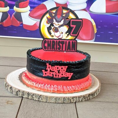Shadow the Hedgehog Cake Topper - Etsy