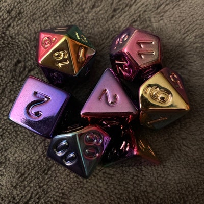GLITTER CHARM Dnd Dice Set for Dungeons and Dragons, Pink Sparkly ...