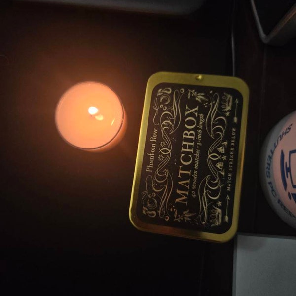 The Matchbox | Vintage-style Gold Tin With 40+ 3-inch Matches | Candle ...