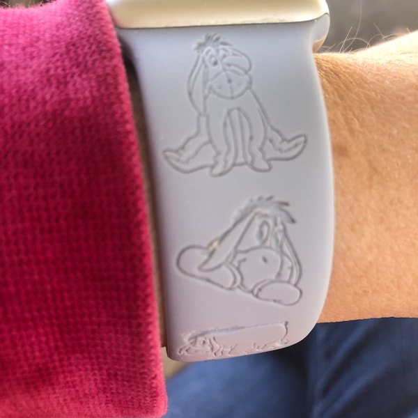 Eeyore Monogram Engraved Apple Watch Band, 24 Colors, 38mm 40mm 41mm ...
