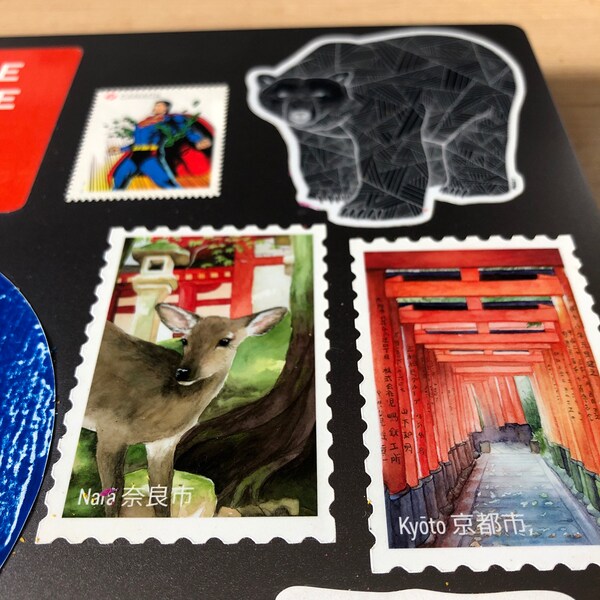 Kyoto Fushimi Inari Shrine - Stamp Glossy Vinyl Sticker - Japan ...