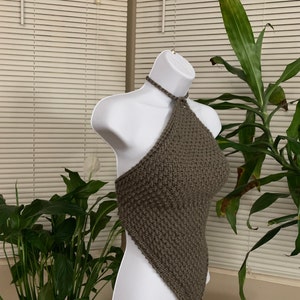 Crochet PATTERN Mermaid Poncho, Laced Shoulders Cover-up, Asymmetrical ...