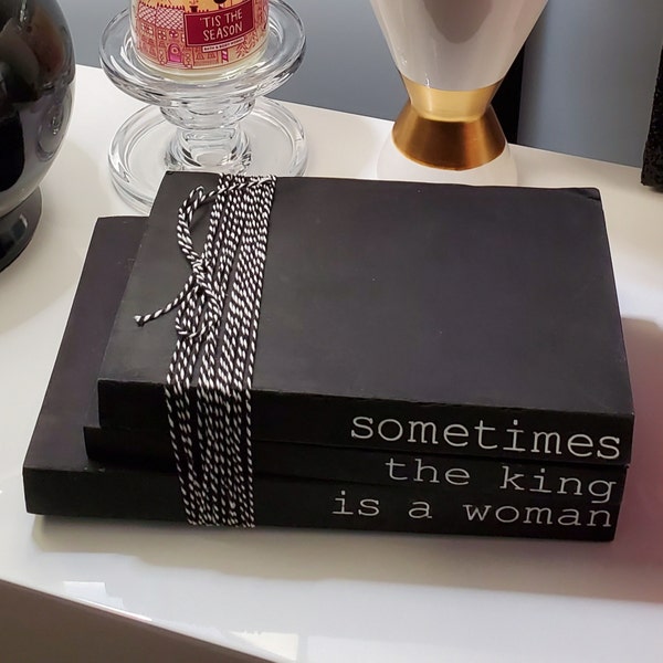 Stacked Books | Custom Book Stack | Hand Painted | Tiered Tray Vignette ...