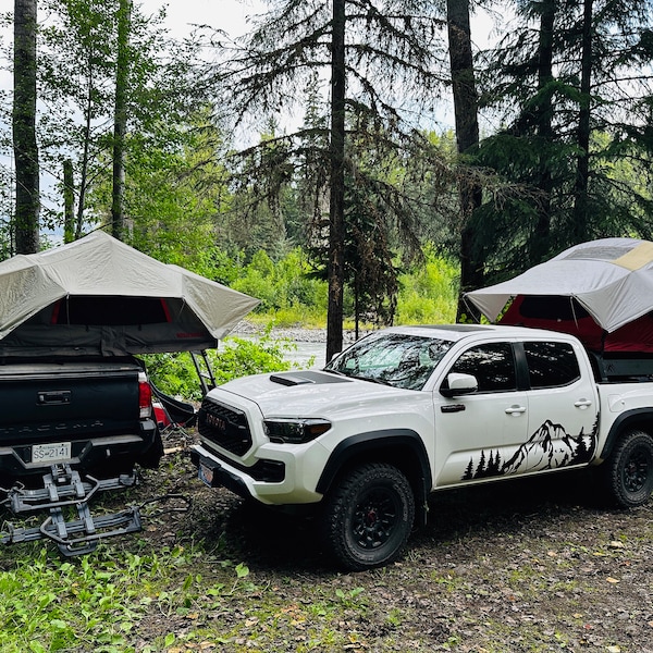 Decal Sticker Sport Mountains Forest Compatible With Toyota Tacoma 2005 ...