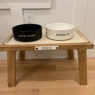 Large Modern Dog Food Stand Elevated Dog Feeder Dog Feeding Table ...