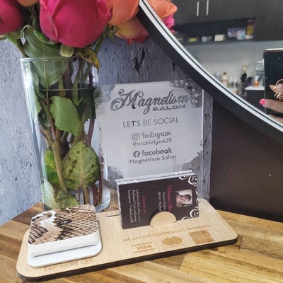 Desk Name Stand acrylic & Wood Personalisable - Etsy