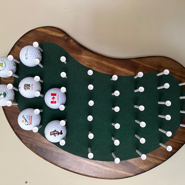 Putting Green Shaped Golf Ball Display - Etsy