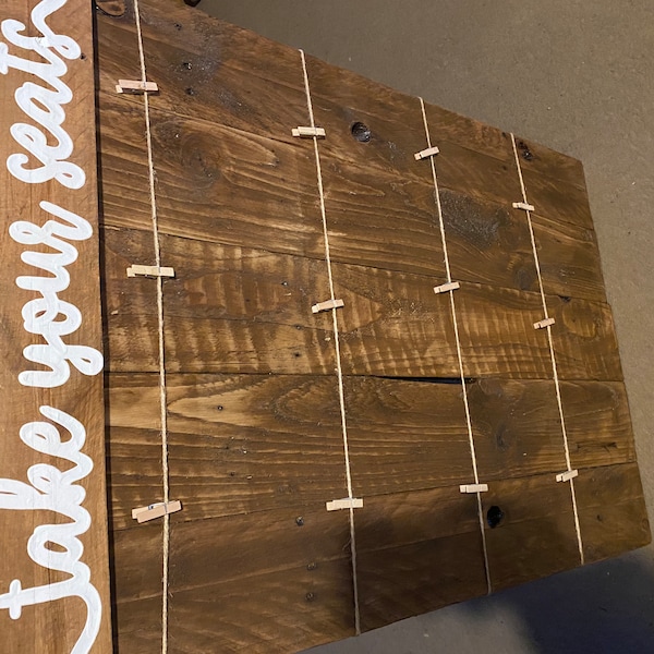 PERSONALISED Wedding Table Plan | Rustic Wooden Table Plan Board ...