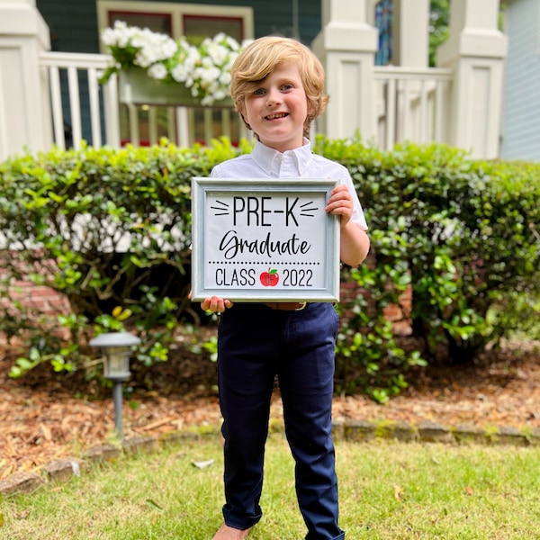 PRESCHOOL GRADUATION Sign, Last Day of Preschool Sign, Printable ...
