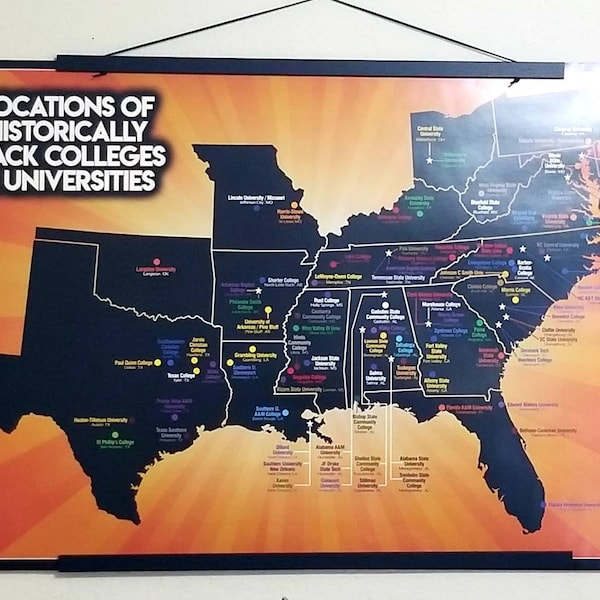 HBCU Locations Map Poster, HBCU Wall Art - Etsy