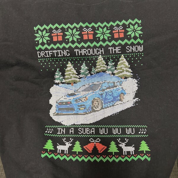 Drifting Through the Snow | Rally Car | "ugly Christmas Sweater" Design ...
