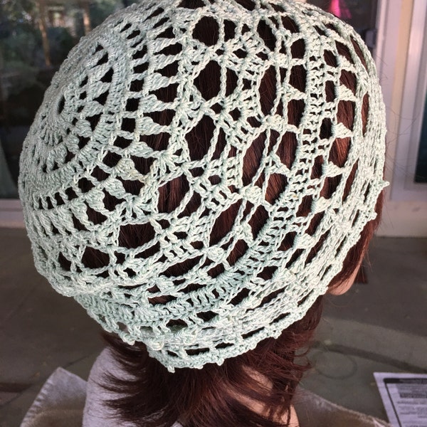 Boho Lace Crochet Hat Pattern: Lightweight Summer Beanie, PDF DIY ...