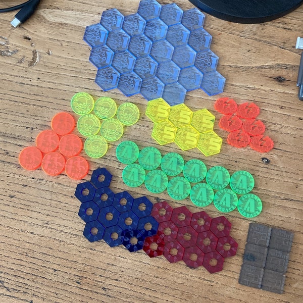 Netrunner Token Set (78 Tokens) - Laser Cut - Etsy