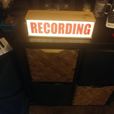 Recording Lightbox Recording Sign Recording Light Lighted Sign ...