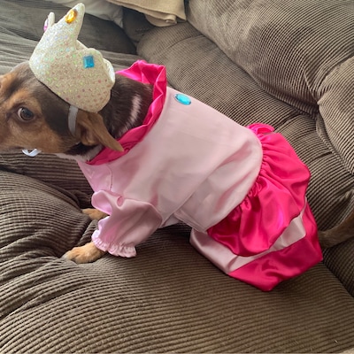 Princess Peach Dog Costume, Mario Kart Costume, Halloween Dog Costume ...